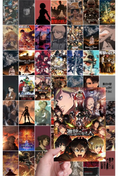 Stickir Attack On Titan Poster Seti Aot Anime Temalı Duvar Kolajı 54 Adet Mini Poster Stickir Attack On Titan Poster Seti Aot Anime Temalı Duvar Kolajı 54 Adet Mini Poster