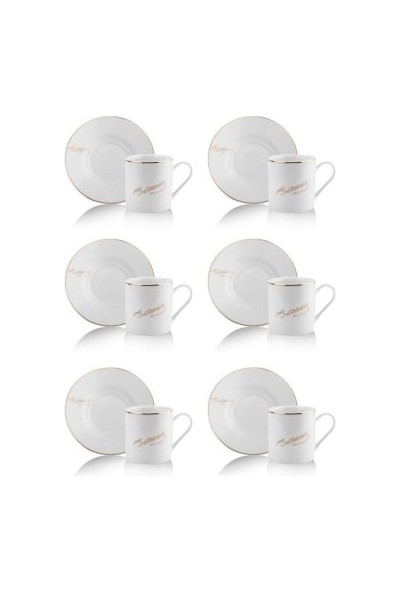 Atatürk İmzalı 6'lı Kahve Fincan Takımı