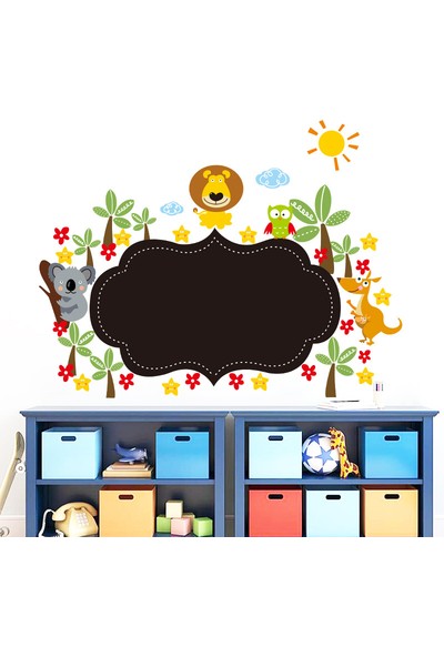 Çocuk Odası Dekorasyonu Sevimli Hayvanlı Yazılabilir Kara Tahta Duvar Sticker Çocuk Odası Dekorasyonu Sevimli Hayvanlı Yazılabilir Kara Tahta Duvar Sticker