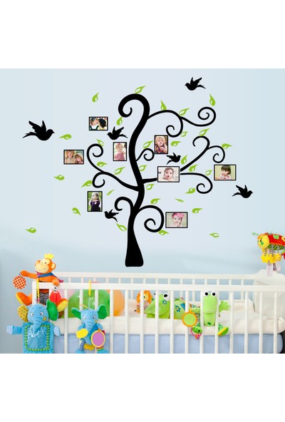 Salon Ev Dekorasyonu Fotoğraf Çerçeveli Ağaç Soy Ağacı Sticker Duvar Dekor Çıkartma Salon Ev Dekorasyonu Fotoğraf Çerçeveli Ağaç Soy Ağacı Sticker Duvar Dekor Çıkartma