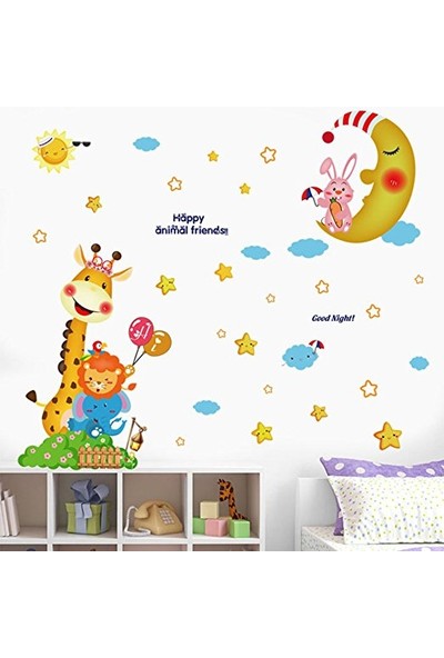 Aydede ve Sevimli Hayvanlar Bebek ve Çocuk Odası Dekorasyonu Duvar Sticker Aydede ve Sevimli Hayvanlar Bebek ve Çocuk Odası Dekorasyonu Duvar Sticker