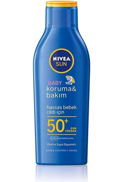 Nivea Sun Baby Güneş Losyonu Koruma ve Bakım 50F 200ML Nivea Sun Baby Güneş Losyonu Koruma ve Bakım 50F 200ML