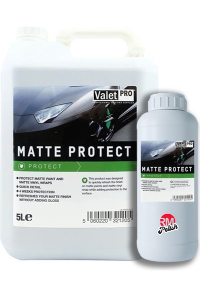 Valet Pro Matt Protect Mat Boya ve Kaplama Araçlar Için Hızlı Cila Bölünmüş Orijinal