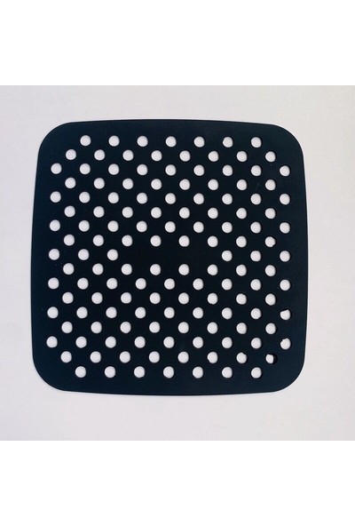 Devils Eye 2 Adet Yeniden Kullanılabilir Air Fritöz Silikon Pedi 8,5 Inç - Siyah (Yurt Dışından)