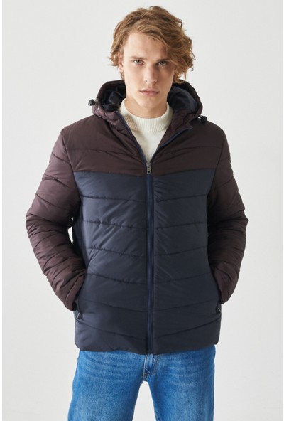 Standart Fit Su ve Soğuk Geçirmez Casual Mont Standart Fit Su ve Soğuk Geçirmez Casual Mont