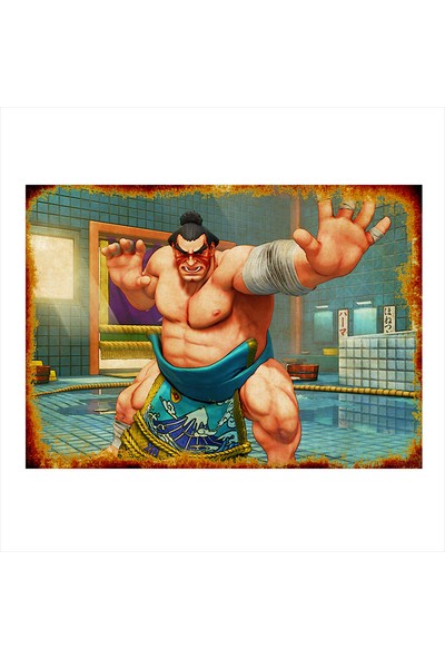 Tablomega Street Fighter Honda Hediyelik Mdf Tablo