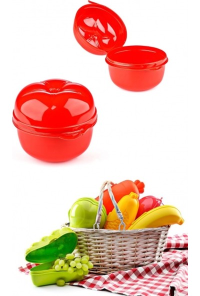 Naya Trendx Domates Şeklinde Saklama Kabı 600 ml