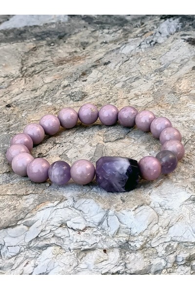 Optimoon Fosforiderit Ametist Detay Bileklik Optimoon Fosforiderit Ametist Detay Bileklik