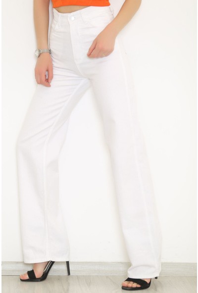 Salaş Kot Pantolon Beyaz - 6803.1184. Salaş Kot Pantolon Beyaz - 6803.1184.