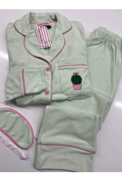 Mint Üzeri Kaktüs Nakış Işlemeli Xl