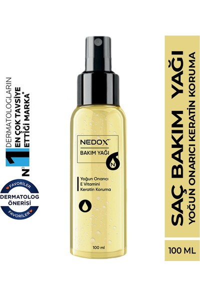 Nedox Saç Bakım Yağı Keratin Özlü Onarıcı E Vitaminli 100 ml Nedox Saç Bakım Yağı Keratin Özlü Onarıcı E Vitaminli 100 ml