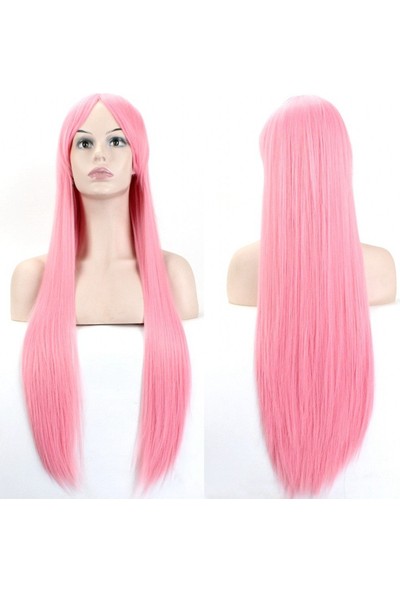 Juwugu Cosplay Pembe Düz Saç Peruk Juwugu Cosplay Pembe Düz Saç Peruk