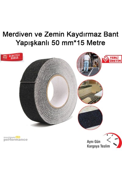 OKÇU KARDEŞLER YAPI MARKET Merdiven ve Zemin Kaydırmaz Bant Yapışkanlı 50 mm x 15 Metre OKÇU KARDEŞLER YAPI MARKET Merdiven ve Zemin Kaydırmaz Bant Yapışkanlı 50 mm x 15 Metre
