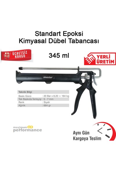 Master Standart Epoksi Kimyasal Dübel Tabancası 345 ml