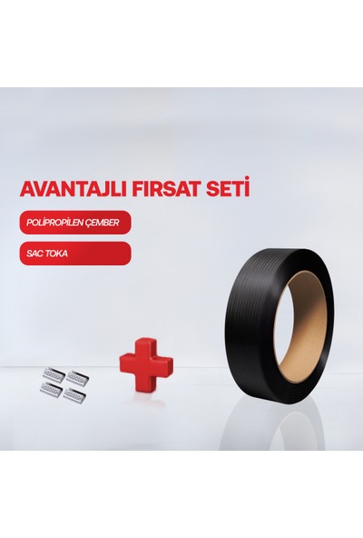 Onur Ambalaj 12 mm Manuel Polipropilen 2'li Kullanım Seti Onur Ambalaj 12 mm Manuel Polipropilen 2'li Kullanım Seti