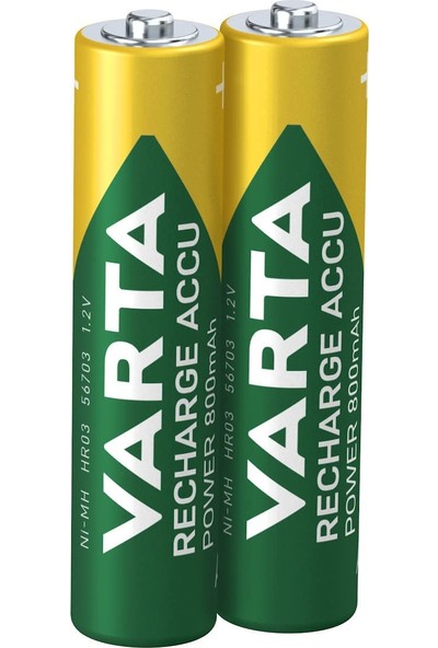 Varta 800MAH Aaa Şarjlı Ince Pil (2 Adet Pil) 800 Mah Varta 800MAH Aaa Şarjlı Ince Pil (2 Adet Pil) 800 Mah