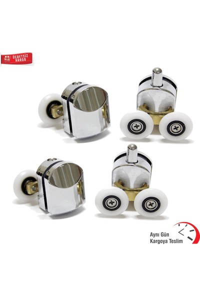 OKÇU KARDEŞLER YAPI MARKET Duşakabin Cam Kabin Tekeri Alt ve Üst 2 Takım 4 Adet