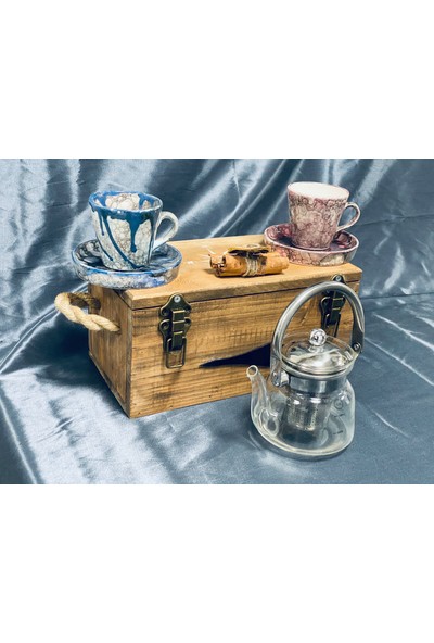 More Nodens 2 Kişilik El Yapımı Özel Fincan Seti