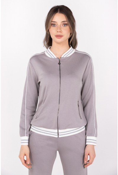 On Biyeli Ribana Detaylı Eşofman Üstü