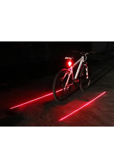 Naya Trendx 3 Fonksiyon Lazer Şerit 5 LED Stop Bisiklet Lamba 7 Fonksiyon