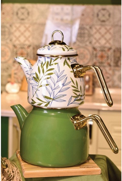 Bambum Clara - Nihaleli Çaydanlık Takımı Tropikal Desenli Bambum Clara - Nihaleli Çaydanlık Takımı Tropikal Desenli