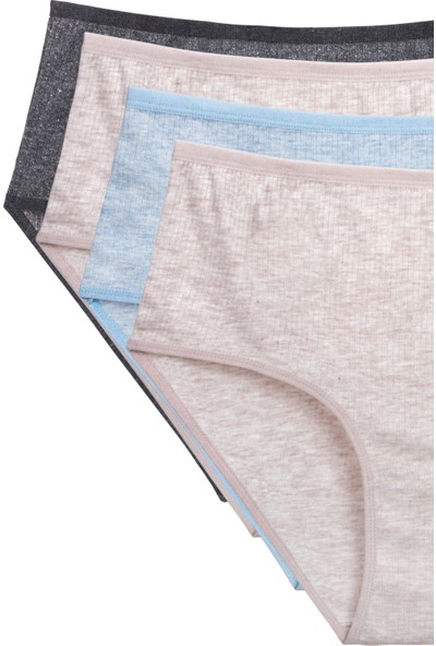 Humaone 4'lü Yeni Seri Renkli Yüksek Bel Fitilli Ribana Bato Külot Bt3-A5 Humaone 4'lü Yeni Seri Renkli Yüksek Bel Fitilli Ribana Bato Külot Bt3-A5