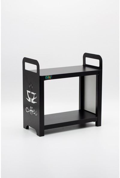 Evay Kahve Köşesi Metal Ahşap Tezgah Üstü Düzenleyici 2 Katlı Mutfak Rafı Evay Kahve Köşesi Metal Ahşap Tezgah Üstü Düzenleyici 2 Katlı Mutfak Rafı