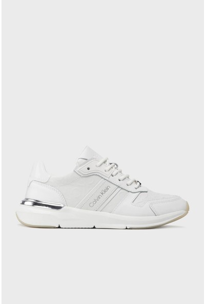 Calvin Klein Logolu Hakiki Deri Sneaker Ayakkabı Bayan Ayakkabı HW0HW00872 Yaf