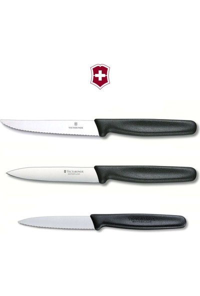 Victorinox Swiss Bıçak Mutfak Bıçağı Seti 3 Farklı Boy Victorinox Swiss Bıçak Mutfak Bıçağı Seti 3 Farklı Boy