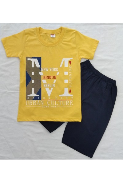 Aybeyce Newyork London Berlin Baskılı 9-12 Yaş Erkek Çocuk Şort-Tshirt Takım Aybeyce Newyork London Berlin Baskılı 9-12 Yaş Erkek Çocuk Şort-Tshirt Takım