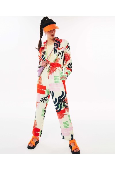 Twist Keten Karışımlı Tulum