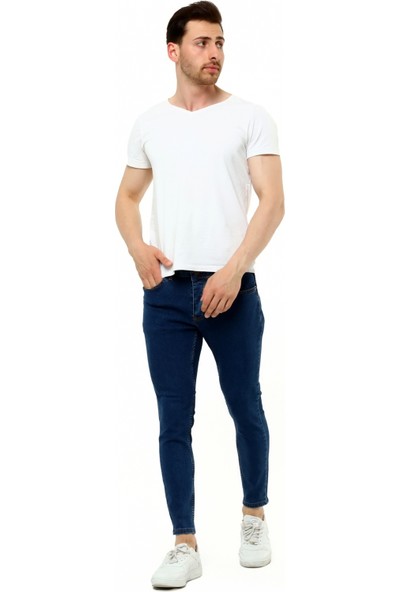 Cedy Denim Erkek Skınny Fıt Italyan Kesim Dar Paça Jean Pantolon C344
