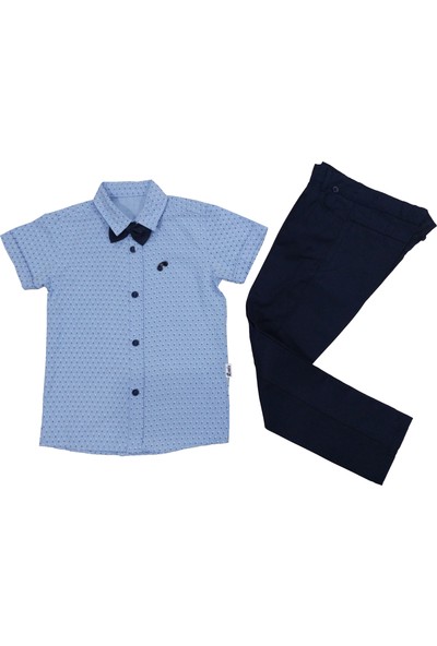 Ronix Erkek Çocuk Kısa Kollu Gömlek Pantolon Takım (Askı ve Papyon Birlikte) Ronix Erkek Çocuk Kısa Kollu Gömlek Pantolon Takım (Askı ve Papyon Birlikte)
