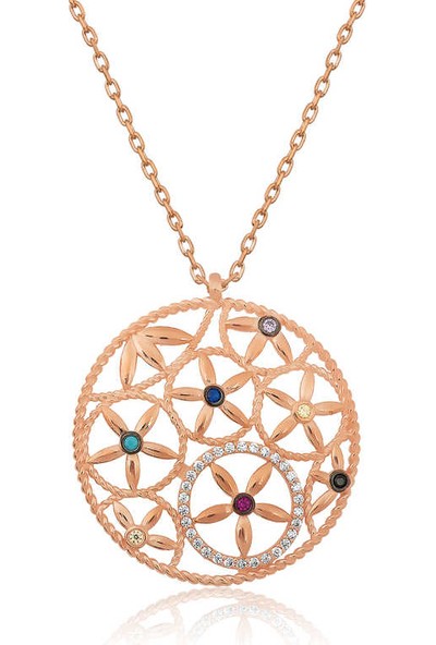 Gumush Gümüş Yaşam Çiçeği Kolye