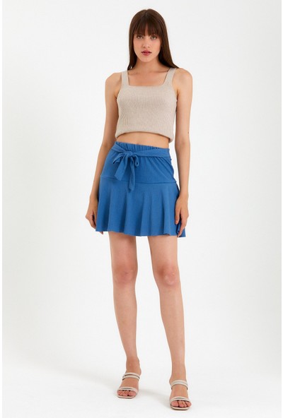 Weyeze Fırfırlı Bağlamalı Mini Şort Etek AB-Y2161WYZ
