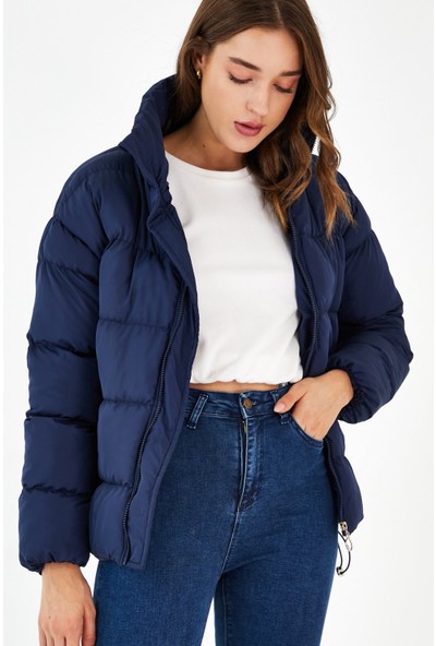 Oversize Dik Yaka Şişme Mont AC-K50218LNS