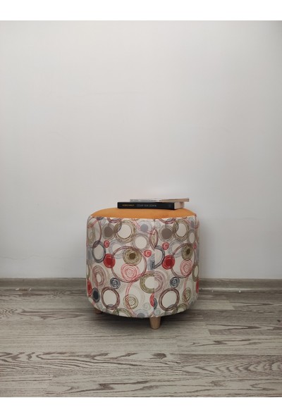 Papuli Ahşap Ayaklı Geometrik Desenli Yuvarlak Puf&bench Koltuk/tabure Papuli Ahşap Ayaklı Geometrik Desenli Yuvarlak Puf&bench Koltuk/tabure