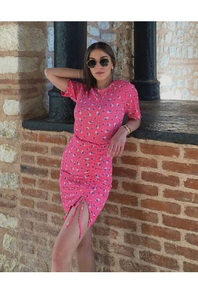 Mistix Önden Büzgülü Bürümcük Elbise