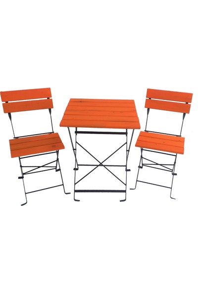 Zemes Design Katlanır Masa Sandalye Bahçe Balkon Mutfak Takımı 2 Sandalye 1 Masa Turuncu Zemes Design Katlanır Masa Sandalye Bahçe Balkon Mutfak Takımı 2 Sandalye 1 Masa Turuncu