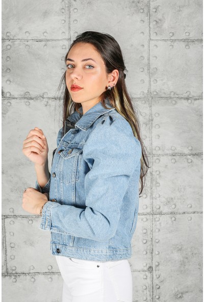 DeepStar Balon Kol Büzgülü Denim Ceket DeepStar Balon Kol Büzgülü Denim Ceket