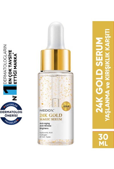 Nedox Yaşlanma ve Kırışıklık Karşıtı Anti-Aging 24K Gold Serum 30 ml Nedox Yaşlanma ve Kırışıklık Karşıtı Anti-Aging 24K Gold Serum 30 ml