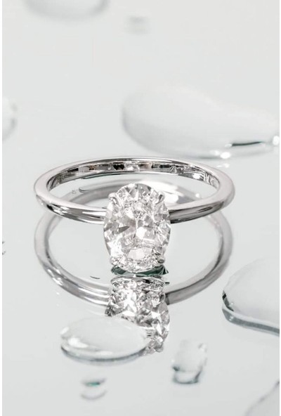 Crystal Diamond Zirconia 1.01 Karat Özel Kesim Labaratuvar Pırlantası Oval Tektaş Yüzük Crystal Diamond Zirconia 1.01 Karat Özel Kesim Labaratuvar Pırlantası Oval Tektaş Yüzük