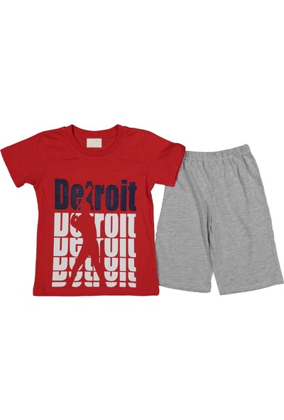 Deren Kids Detroit Baskılı Erkek Çocuk Kaprili Takım