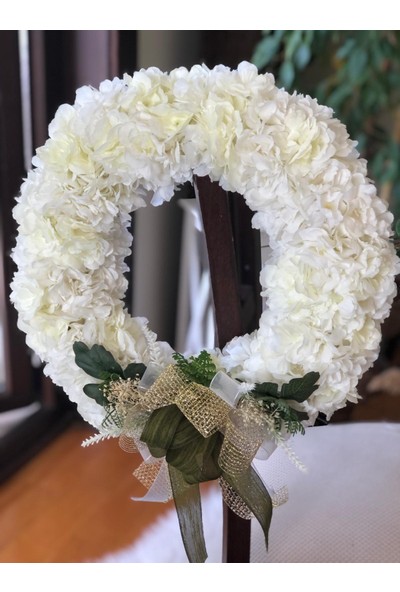 Pusula Hijyen Beyaz Çiçekli Kapı Süsü