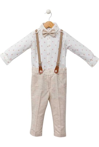 Ninovivo Pamuklu Papyonlu Pantolon Askılı Erkek Takım Elbise Ninovivo Pamuklu Papyonlu Pantolon Askılı Erkek Takım Elbise