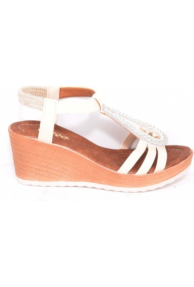 Akça 137 Kadın Dolgu Topuklu Sandalet