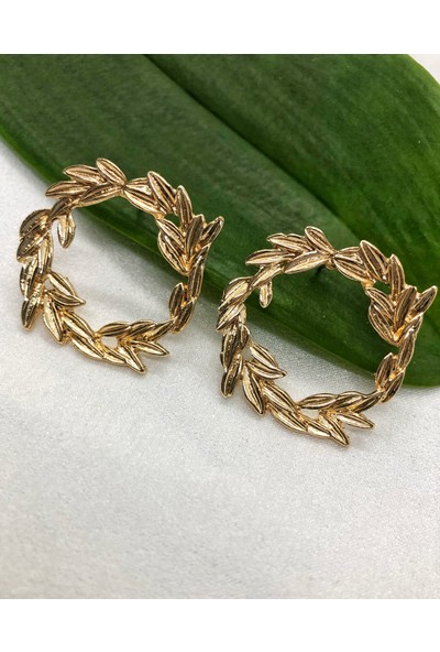 Saccuro Defne Çelengi Küpe Altın Kaplama Saccuro Defne Çelengi Küpe Altın Kaplama