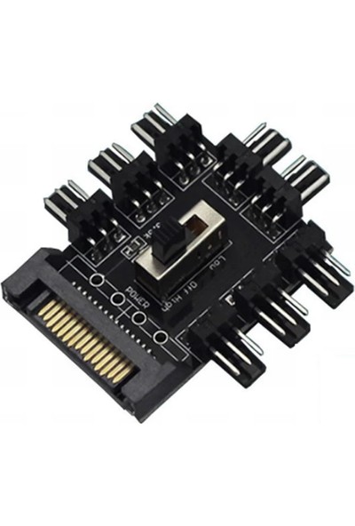 Fan Kontrol 8 Kanal 3 Pin Fan Splitter Sata Power - Fan Çoklayıcı Fan Kontrol 8 Kanal 3 Pin Fan Splitter Sata Power - Fan Çoklayıcı
