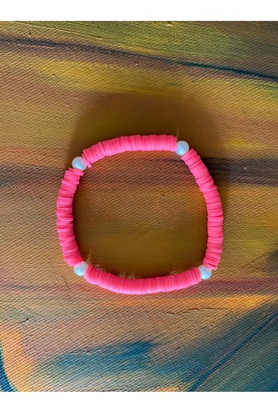 Inci Detaylı Pembe Fimo Boncuk Halhal,boncuk Halhal,fimo Boncuk Inci Detaylı Pembe Fimo Boncuk Halhal,boncuk Halhal,fimo Boncuk