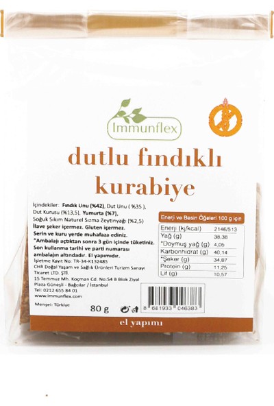 Dutlu Fındıklı Kurabiye Dutlu Fındıklı Kurabiye